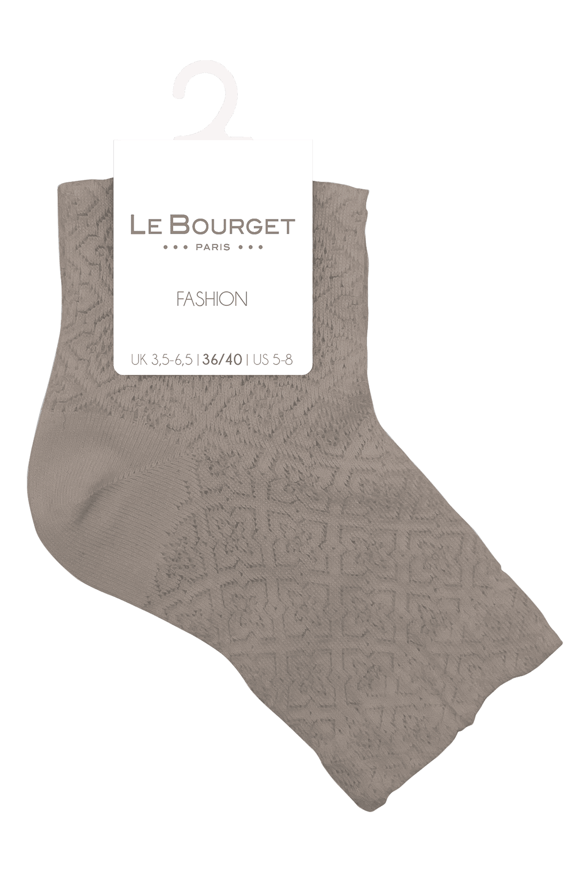 Socquettes Fantaisies Effet de Maille - Sable – Le Bourget Paris