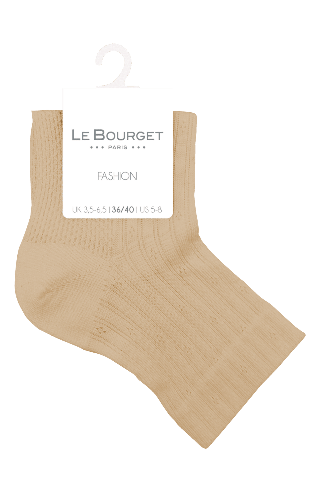 Socquettes Fantaisies Effet de Maille - Sable – Le Bourget Paris